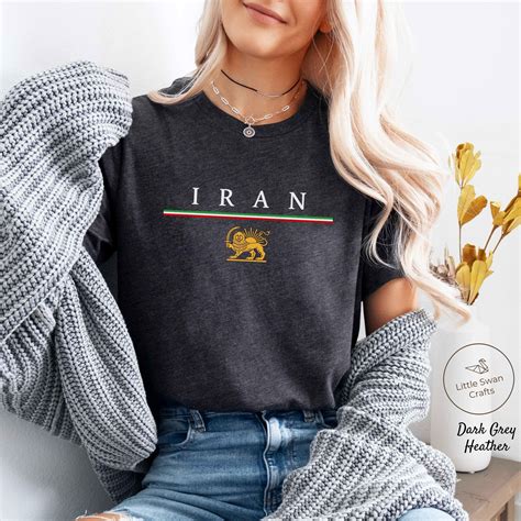 Iran Lion And Sun Shirt Iranian Flag T Shirt Unisex Etsy