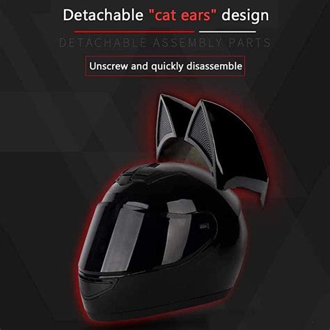Buy Full Face Women Cat Ears Motorcycle Street Helmets Dotece