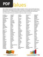 Comprehensive Values And Virtues List Pdf Courage Virtue