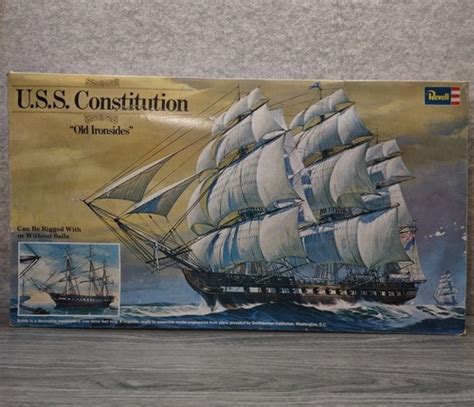 Vntg Revell Uss Constitution Old Ironsides Ship 196 Scale 1976 Model Kit