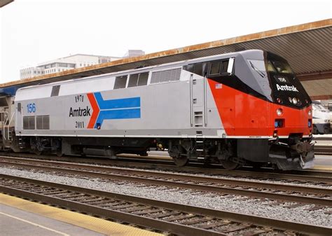 Amtrak Railroad Ge Genesis P32ac Dm In Los Angeles Usa Train