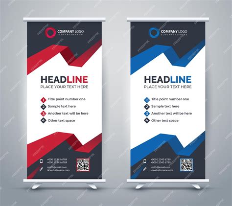 Professional Rollup Stand Banner Template Design Premium Vector