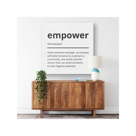 Empower Definition Canvas Wall Art Empower Wrap Empower Quote