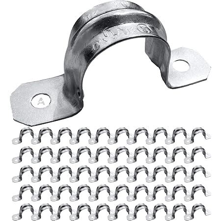 Pack Of 50 Ap 10451 34 Inch Two Hole Snap On Pipe Strap For Emt