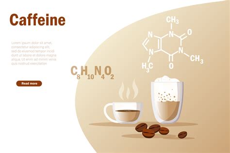 Coffee And Caffeine Skeletal Formula Molecular Structure Chemistry And
