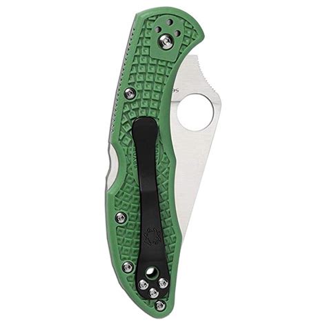 Spyderco Delica 4 Ffg Green C11fpgr Folding Knife Plain