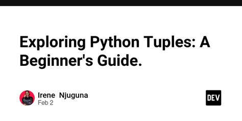 Exploring Python Tuples A Beginners Guide Dev Community