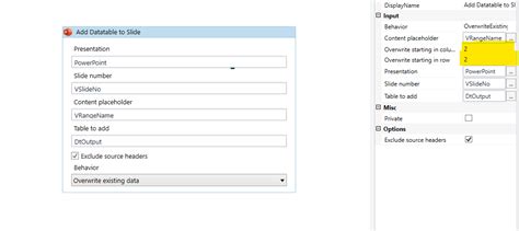 How To Pass Variable In Overwrite Starting In Column Property In Add