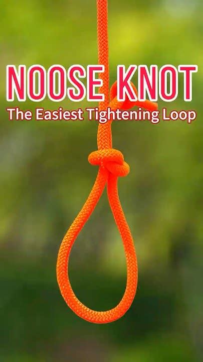 The Quickest Way To Make A Pull Tightening Loop Noose Knot Camping