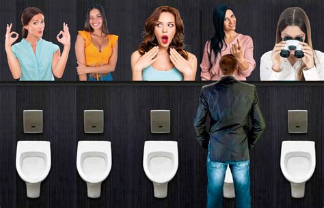 Funny Urinal Sticker Ladies Watching” Humorous Toilet Decor For