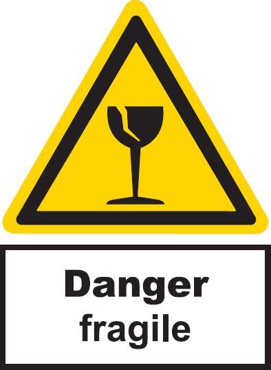 Panneau Picto Danger Fragile Pvc A4