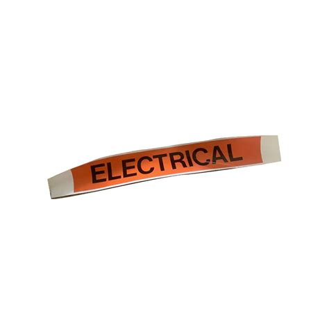 Sticker Orange 380mm X 50mm Seton Electrical Sticker Pack Of 26