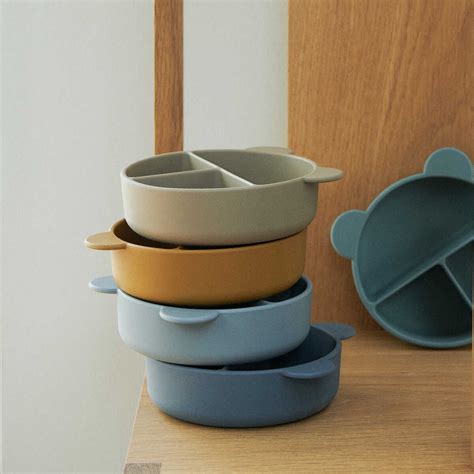 Liewood Lot De 2 Bols À Compartiment Connie Mélange Bleu Baleine