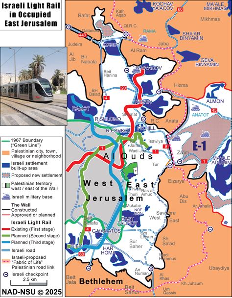 Israeli Light Rail In Occupied East Jerusalem Nad