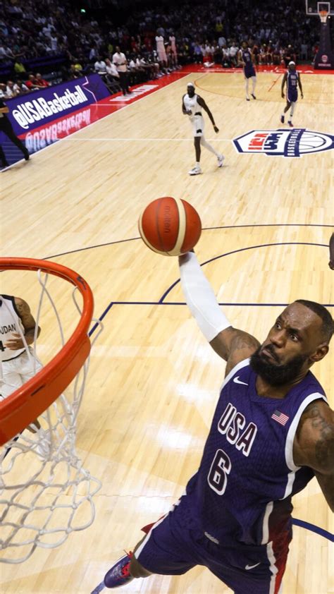 1分险胜南苏丹！第一视角回看39岁詹姆斯如何率领美国队制霸全场腾讯新闻