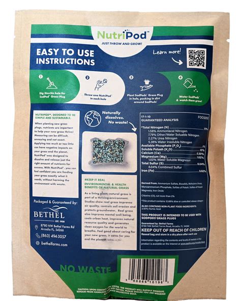Grass Plug Fertilizer Grass Plug Nutrition Nutripod