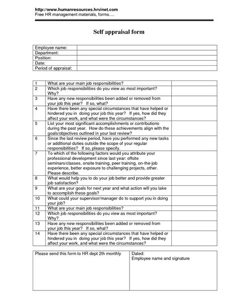 How To Fill Self Performance Evaluation Form Printable Forms Free Online