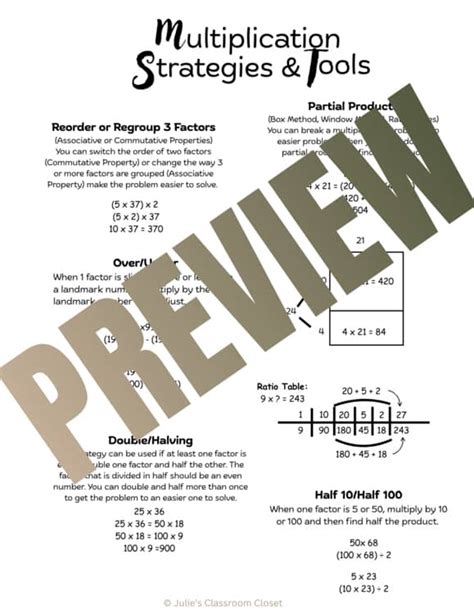 Multiplication Made Easy Fifth Grade Strategy Guide Tpt