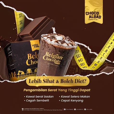 Chocoalbab Belgian Chocolate Drinks 20 Sachet Shopee Malaysia