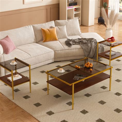 Coffee And End Tables Package Modern Tables For Daily Use With Mdf