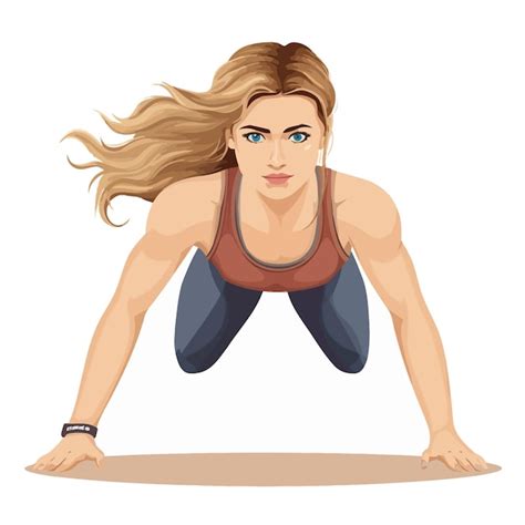 Premium Vector Pushup Exercise Vector