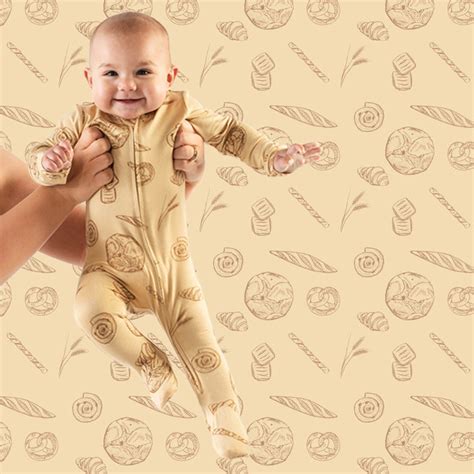 Long Sleeve Two Way Zipper Footie Bread Bamboo Kate Quinn