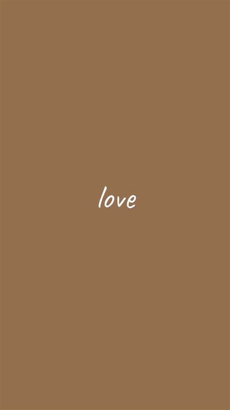 Download Cute Brown Aesthetic Love Background Wallpaper