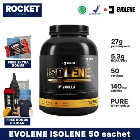 Promo Evolene Isolene Whey Protein Isolate 1650 Gram 50 Sachet Rasa