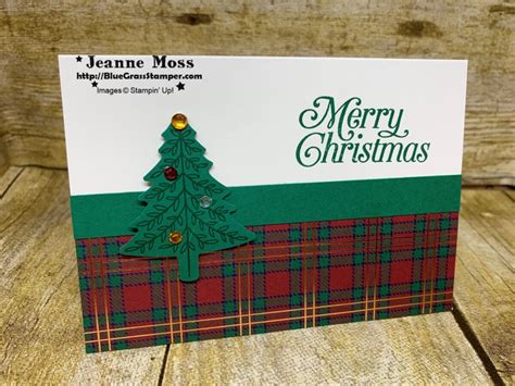 Perfectly Plaid Note Card Bluegrass Stamper