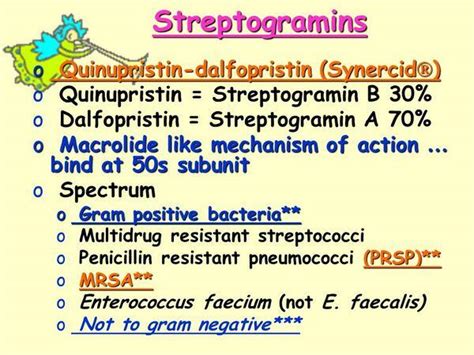 Streptogramins Bronchitis