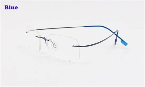 Memory Titanium Eyeglasses Unisex Rimless Frame Fuzweb