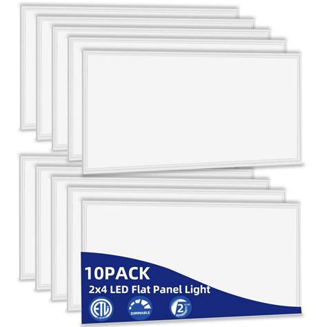 Honbei 10 Pack 2 Ft X 4 Ft 7800 Lumens Integrated Led Panel Light 5000k 2x4 Led Drop