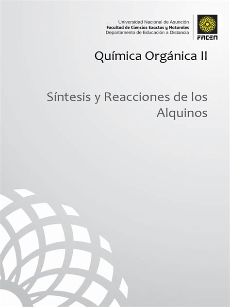 Qo Ii Síntesis Y Reacciones De Los Alquinos Ml U3 Pdf
