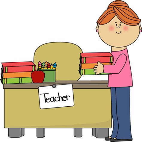 Teacher Table Clipart