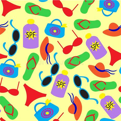 Seaside Pattern Stock Illustration Illustration Of Lotion 25804094