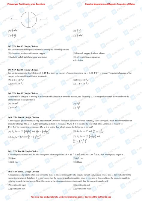 Solution 20 Classical Magnetism And Magnetic Properties Of Matter