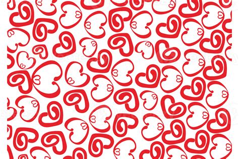 Red Love Pattern Background Design 22034154 Png