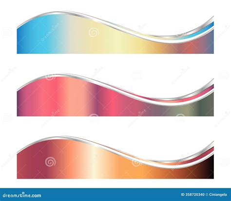 3d Letterhead Divider Template Business Separator Footer Illustration