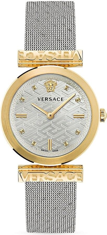 Versace Regalia Two Tone Stainless Steel Watch Shopstyle