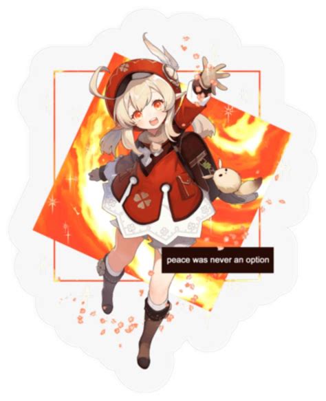 Genshin Impact Klee Meme Aesthetic T Stickers Sold By Bernarddpage