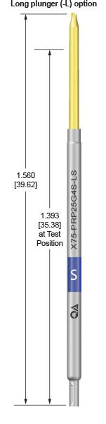 X75 250 Stroke Probe Qa Technology Socketless Probes