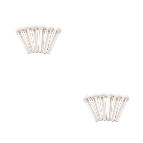 Greeniant 6pcs Guitar Bridge String End Guitars Plastic Color Spare Nuts Part Nails Solid Music