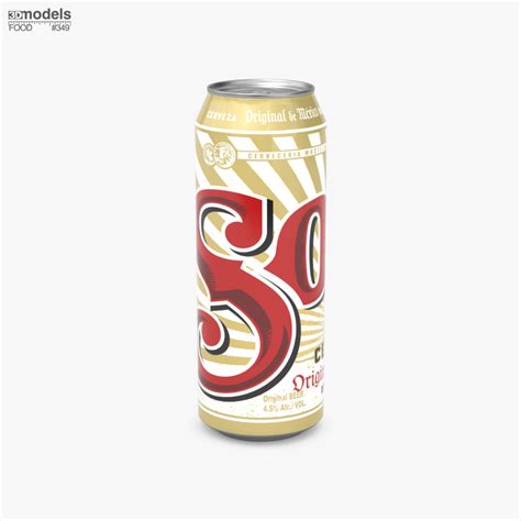 Sol Cerveza Beer Can 500ml 3d Model Download Bottles Cans On