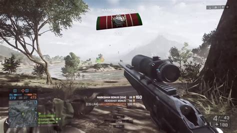 Battlefield 4 Cs Lr4 Sniper Kills Youtube