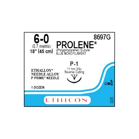 Jandj Ethicon Suture Prolene 60 With P 1 11mm 38 Circle Precision Point