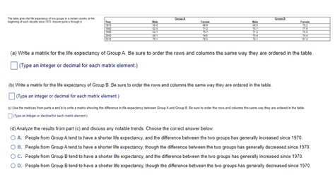 Solved Type An Integer Or Decimal For Each Matrix Element