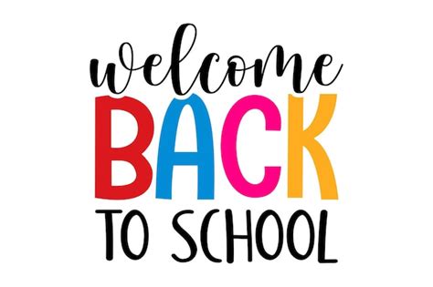 Bem Vindo De Volta à Escola Vetor Premium