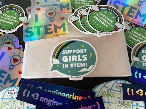 Support Girls In Stem Sticker Bulk Pack Discovere Store