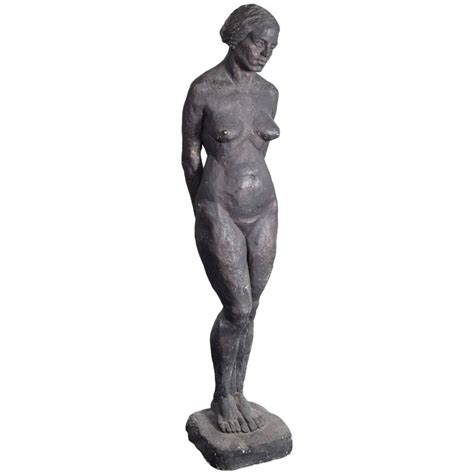 20th Century Lifesize Plaster Female Nude Sculpture At 1stdibs