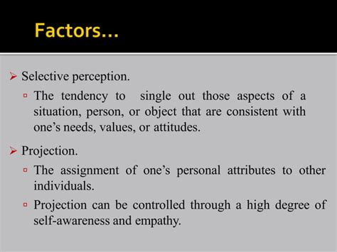 Perception Meaning Definition Stages Factors Pptx